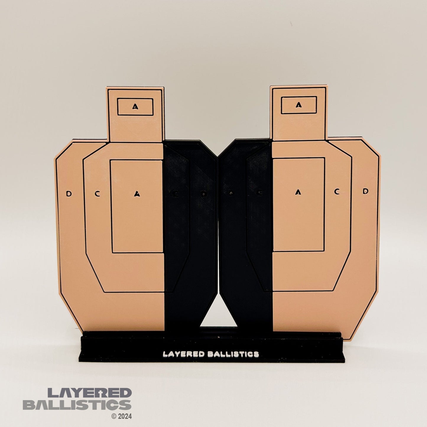 USPSA / IPSC 1/4th scale Dry Fire Targets - Tan Letters – Layered ...